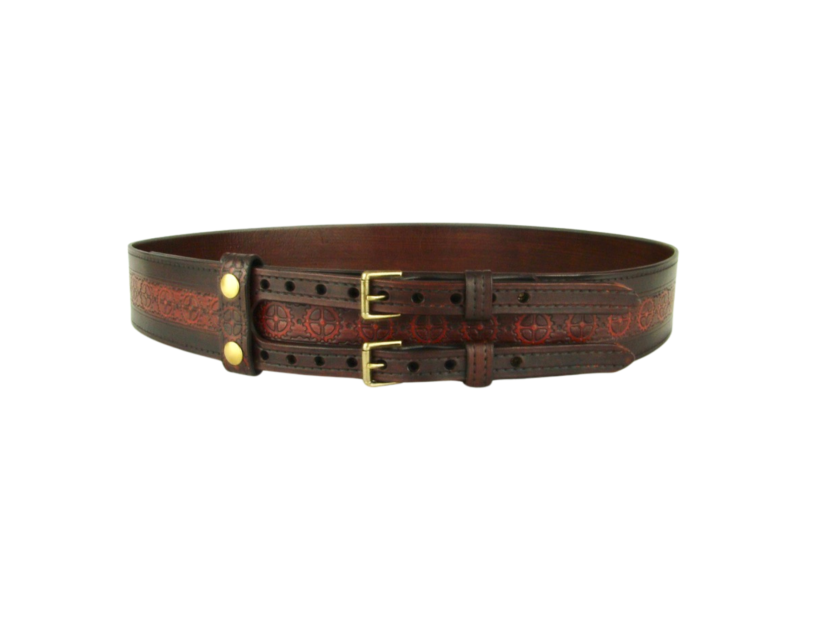 Kilt Belt, Double Buckle Belt, Wide Leather Belt, Steampunk Sprocket ...